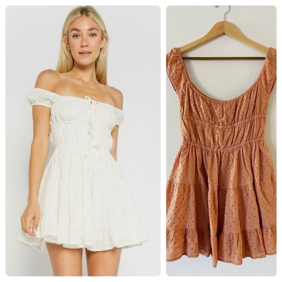Urban Outfitters | Dresses | New Olivaceous Lexi Off Shoulder Tiered ...